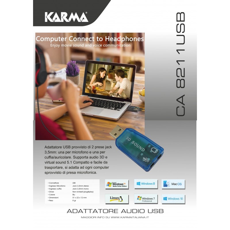 SCHEDA AUDIO USB