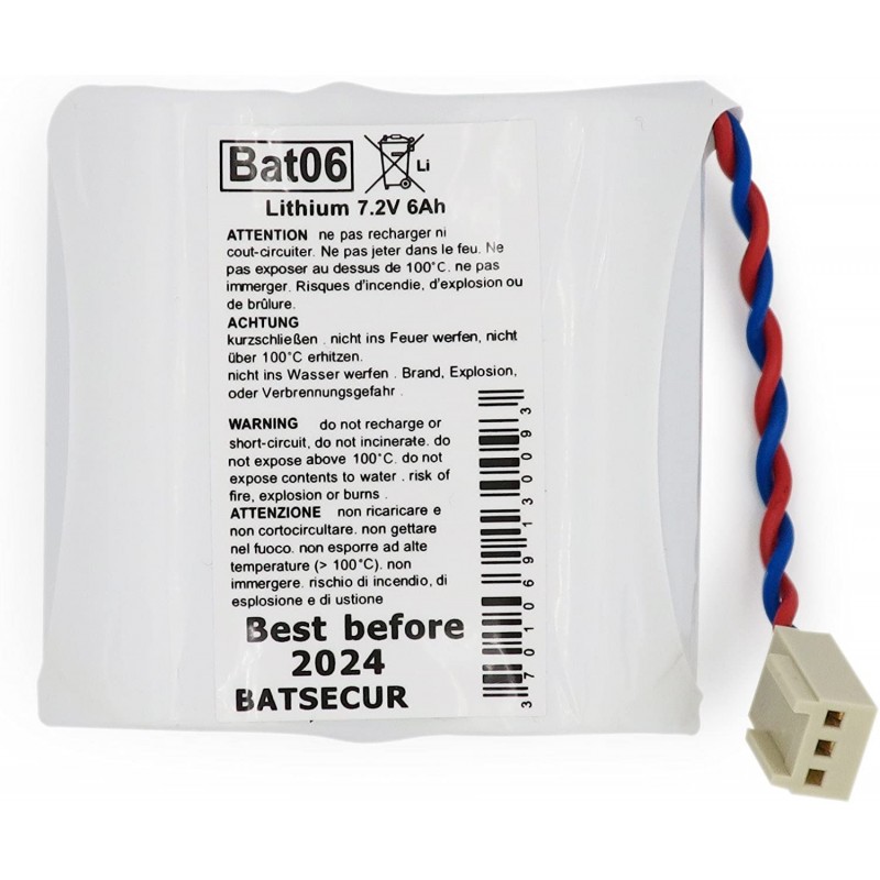 Batteria Antifurto Litio BAT06 - 7,2 V - 5,0 Ah DAITEM/LOGISTY